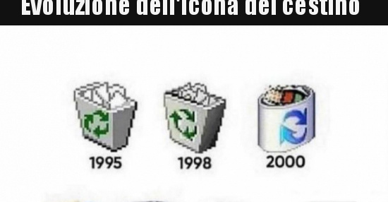 Evoluzione dell'icona del cestino.. | BESTI.it - immagini divertenti ...