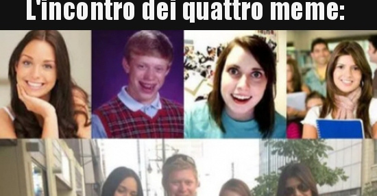 L'incontro dei quattro meme.. | BESTI.it - immagini divertenti, foto ...